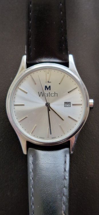 M-Watch Swiss Made homme élégante, boitier 40 mm, fonctionne (Gebraucht ...