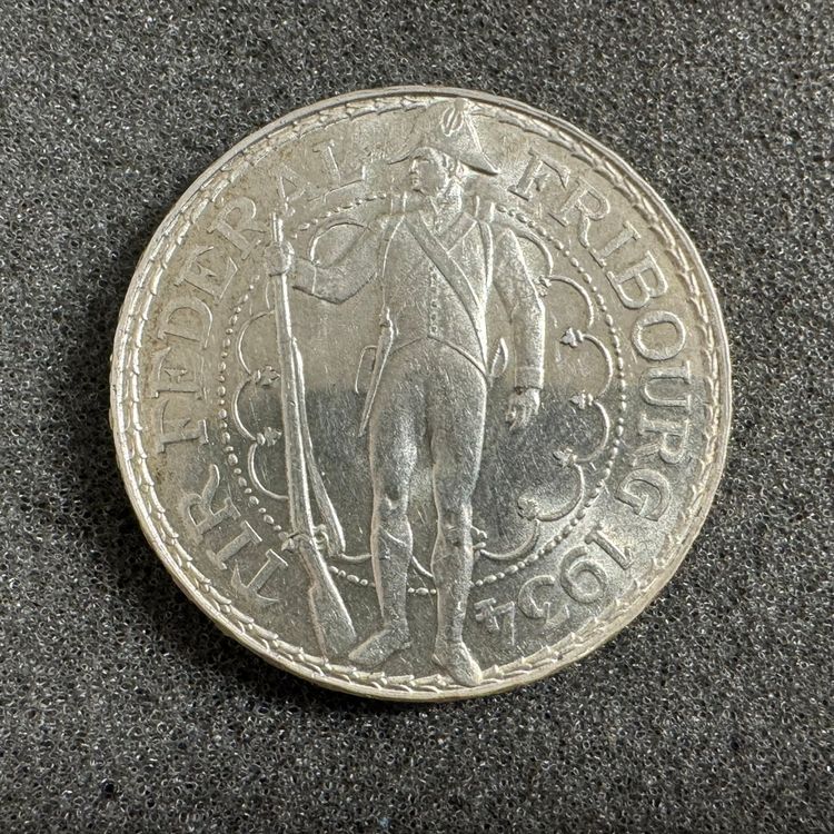 5 Franken Silber Fribourg 1934 Schützentaler (Gebraucht) in Reitnau für CHF 25 – mit Lieferung ...