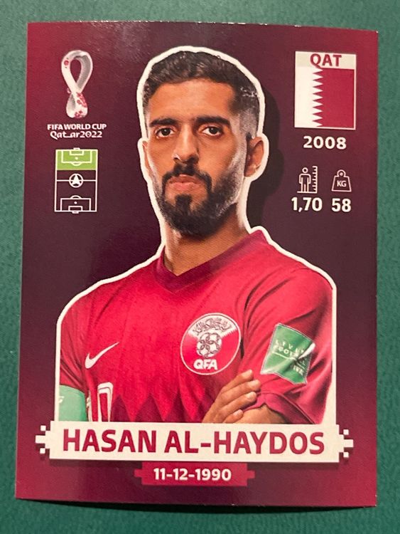 Panini WM22 QAT 18 Hasan Al-Haydos (Gebraucht) in Glattbrugg für CHF 0. ...