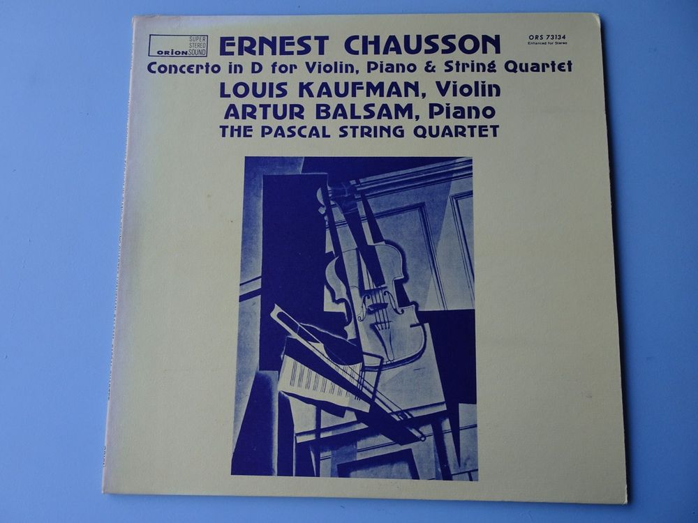 Louis KAUFMAN, Balsam, Pascal String Quartet - CHAUSSON (Gebraucht) in ...