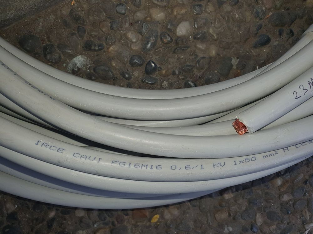 Kabel Einzelleiter 1x50mm2 23m N Blau Litze 1x50 T-Litze (Gebraucht) in ...