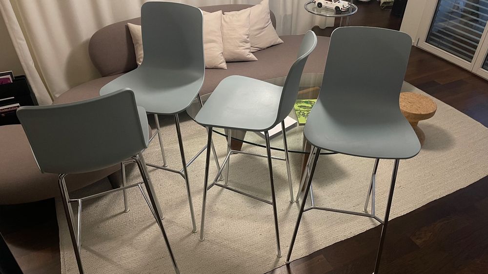 Vitra HAL RE Stool High Eisgrau Barhocker - 4 Stück | Kaufen auf Ricardo