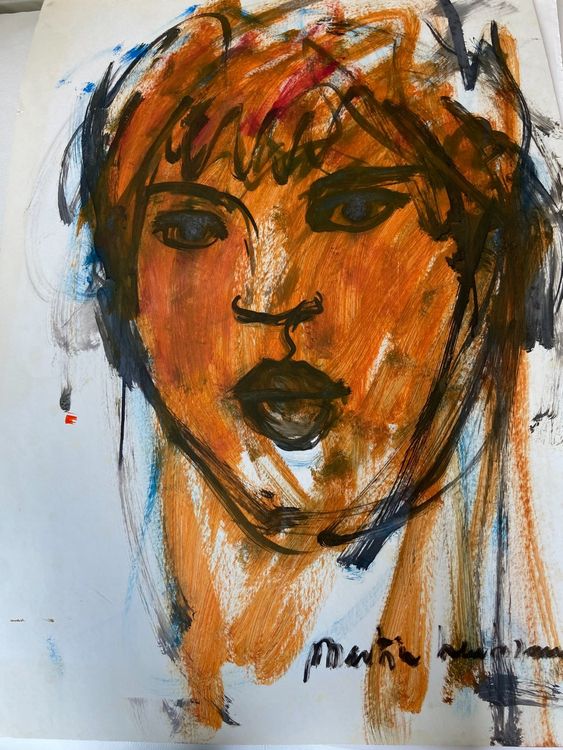 Zeichnung auf Papier Kopf von Martine Neubrand (Gebraucht) in Büren an ...