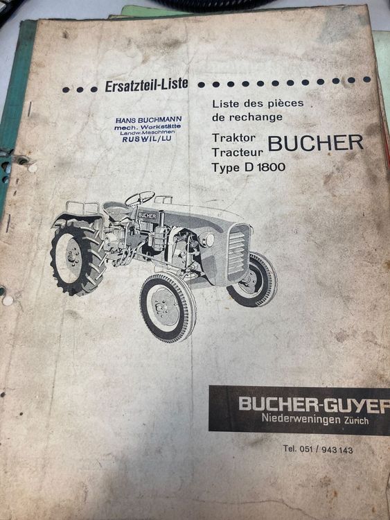 Ersatzteil-Liste Bucher D1800 | Kaufen auf Ricardo Ersatzteil-Liste Bucher D1800 | Kaufen auf Ricardo