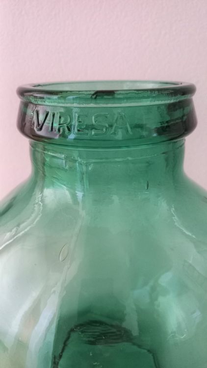 Bodenvase Viresa Demijohn Glas Flasche 7,5L, Italien, 60er (Gebraucht ...