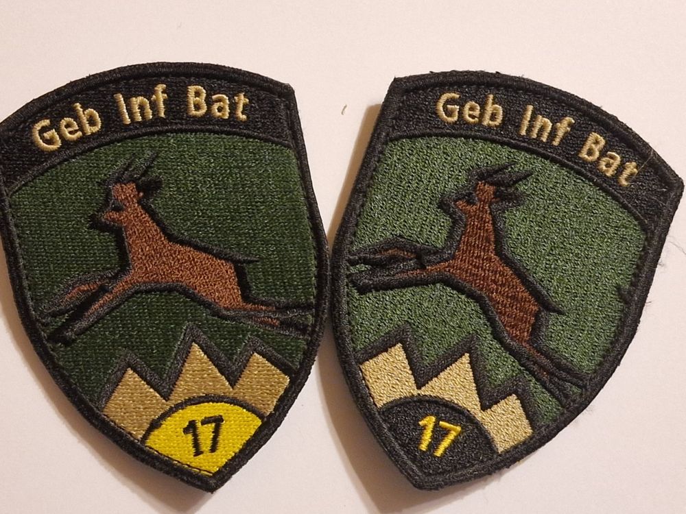 Infanterie duo Badge Geb Inf Bat 17 Klett (Neu (gemäss Beschreibung ...