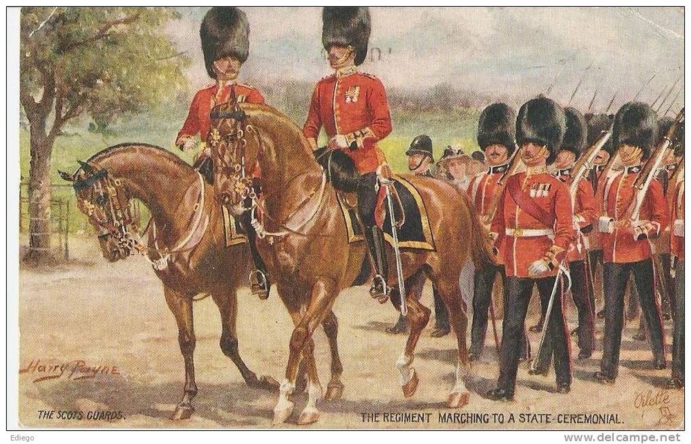 AK: England: Regiment marching to a state cérémonial 1914 (D'occasion ...