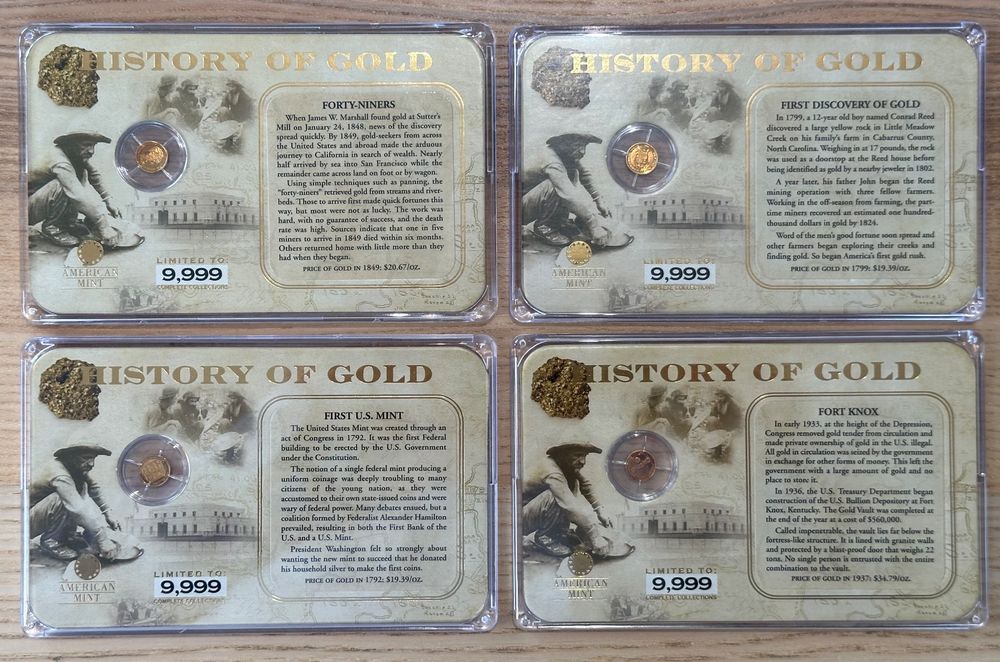 History of Gold -Full set (12 x 14K Gold Replica Coins .5 g) | Kaufen ...