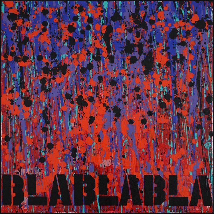 BLABLABLA 5 – Kunstwerk in Lila, Rot & Türkis, ART Unikat (Neu und ...