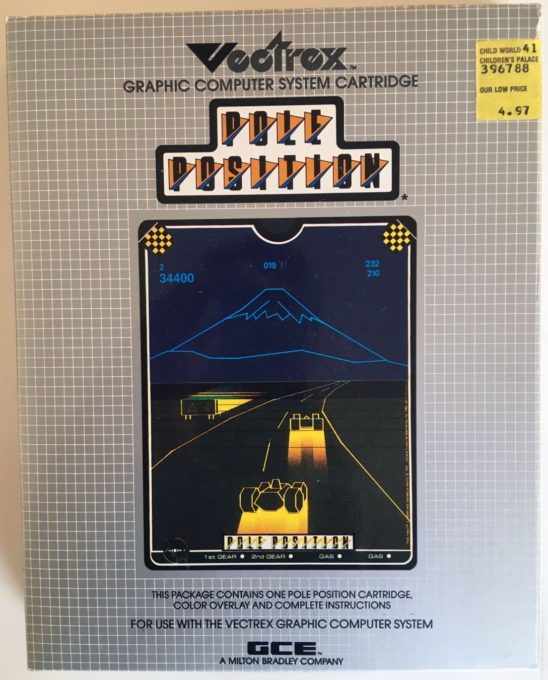 Vectrex video game Pole Position, White Mountain collection (Gebraucht ...