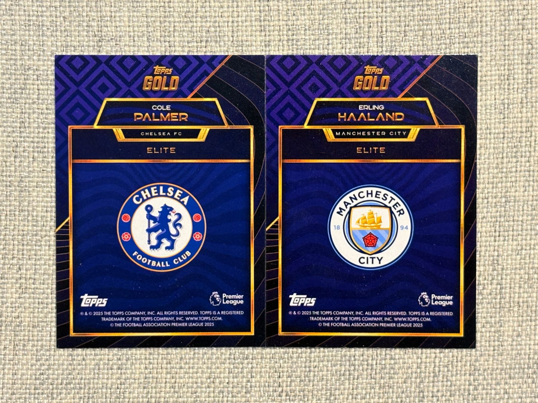 Cole Palmer & Erling Haaland - Topps Gold Elite Insert Set (Neu (gemäss ...