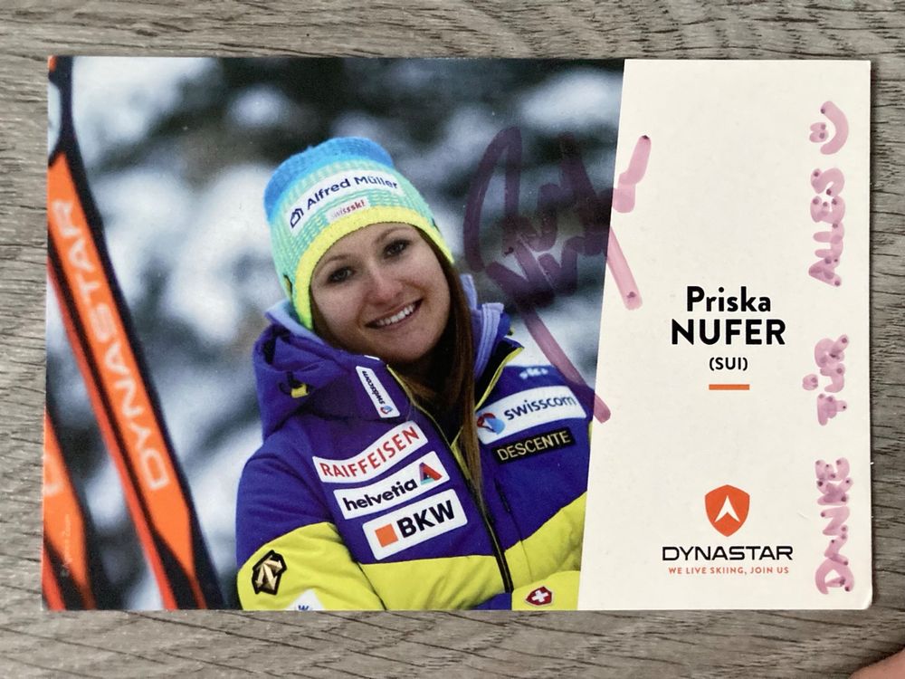 Priska Nufer - Autogrammkarte - Schweizer Skirennfahrerin | Kaufen auf Ricardo