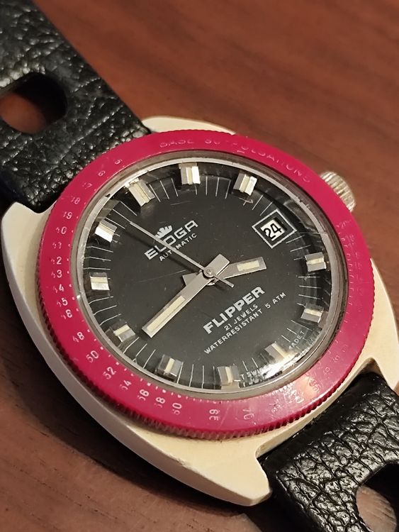 ELOGA Flipper Automatic + Original Tropic Sport Bracelet ⌚ (Gebraucht ...