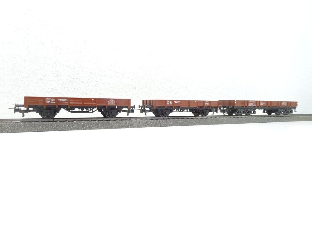 3 Märklin Güterwagen Niederbord HO 4471 4424 4473 (Gebraucht) in für ...