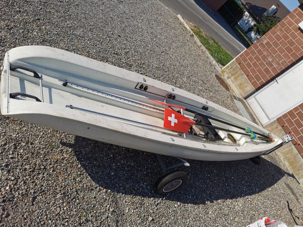 Skiff ruderboot Virus Yole 1er 2er mit Slipwagen 1paar Ruder (Gebraucht ...