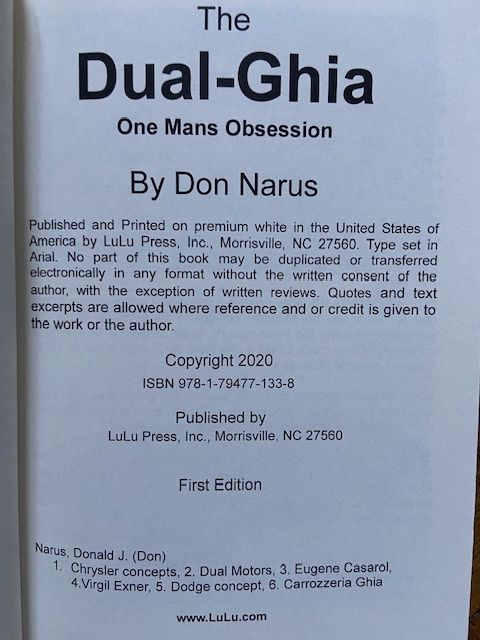 DUAL GHIA 6.4 Chrysler Automobile Auto - Buch Don Narus USA (Gebraucht ...