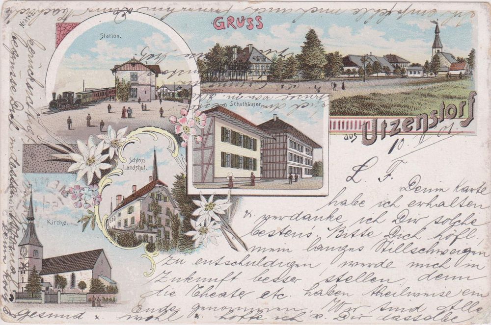 Utzenstorf, Litho, 1901 (Gebraucht) in Spiez für CHF 38 – mit Lieferung auf Ricardo kaufen