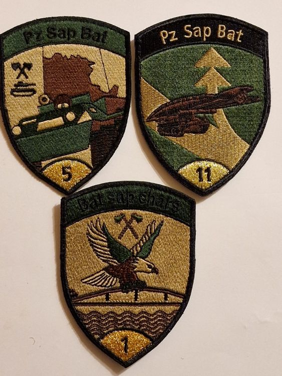 Panzer Badge Trio Badges Panzer Sap Stabskp Gold 2 Klett (D'occasion) à ...