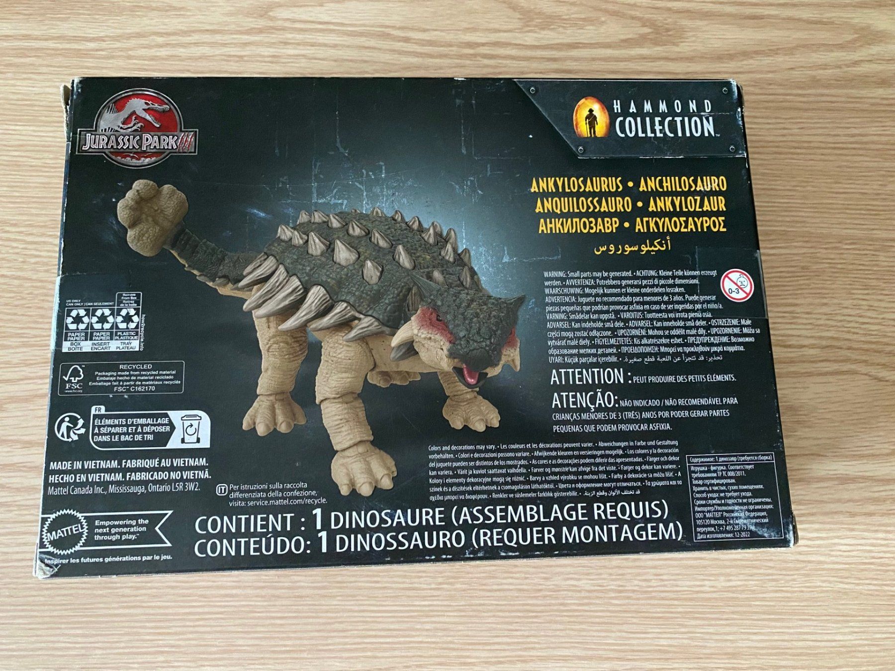 Jurassic Park Hammond Collection Ankylosaurus (Neu und originalverpackt ...
