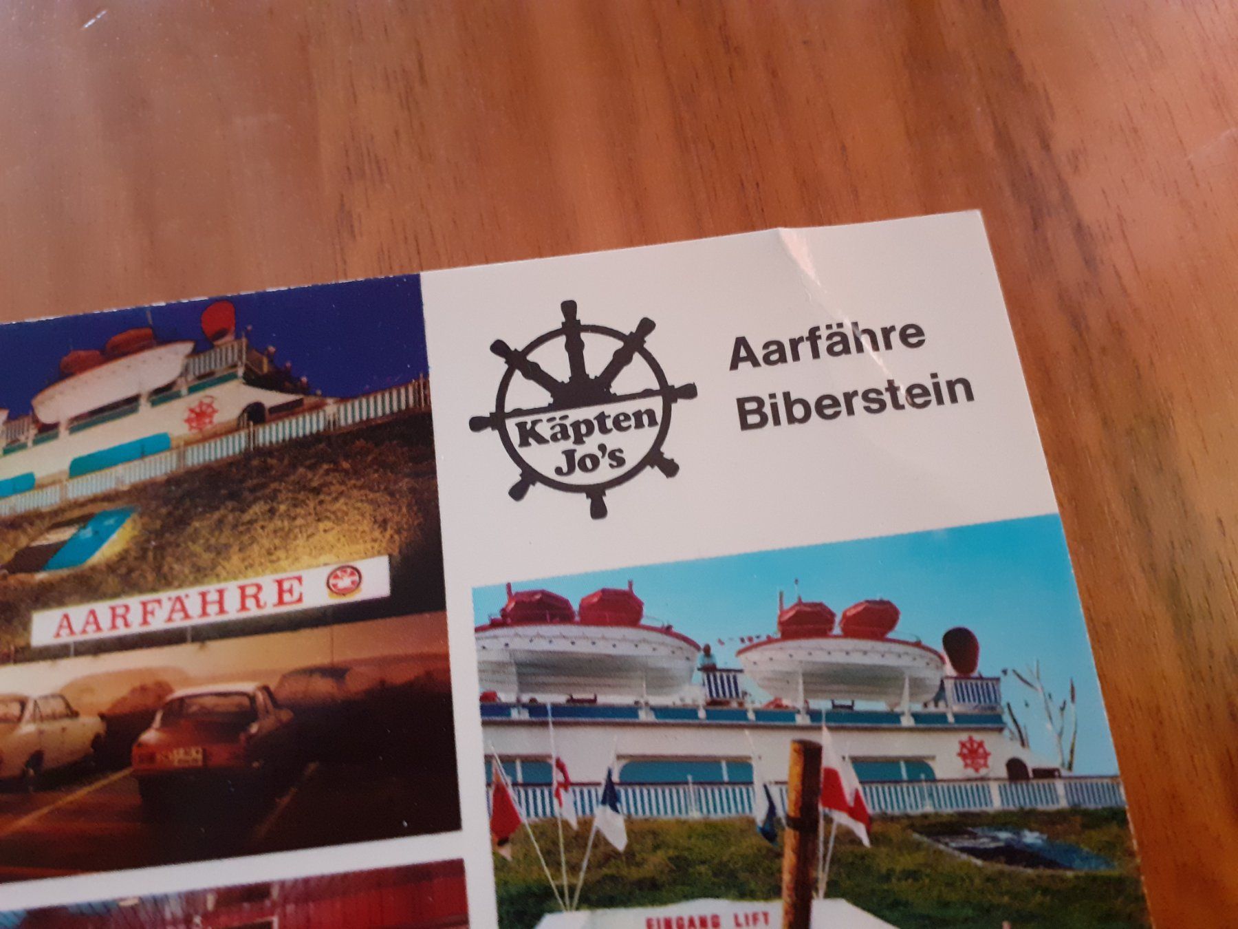 Werbe AK Käpten Jo's Aarfähre Biberstein belebt AK Aargau (Gebraucht ...