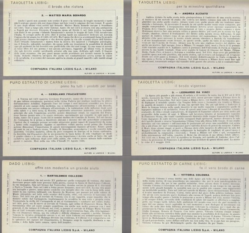 ITALY 6 x Liebig chromo trading cards S XI STORIA D'ITALIA (Gebraucht ...