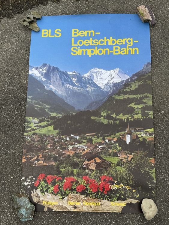 grosses altes BLS Bern-Lötschberg-Simplon-Bahn Plakat | Kaufen auf Ricardo