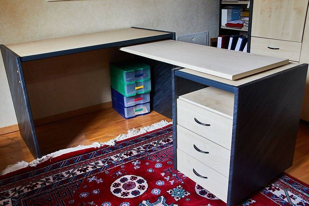 Bureau Pfister extensible, bois clair (D'occasion) à Genève pour CHF ...