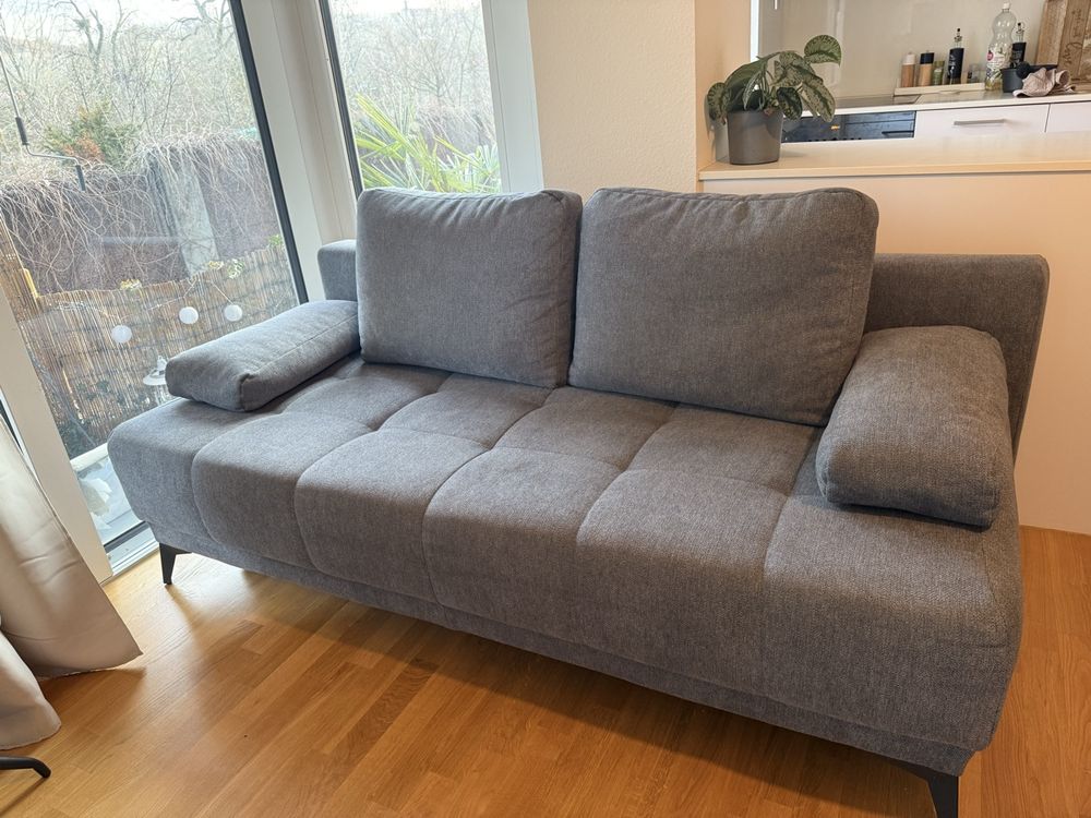 Doppelbett-Sofa mit Stauraum, Top Zustand, Grau (Neu (gemäss ...