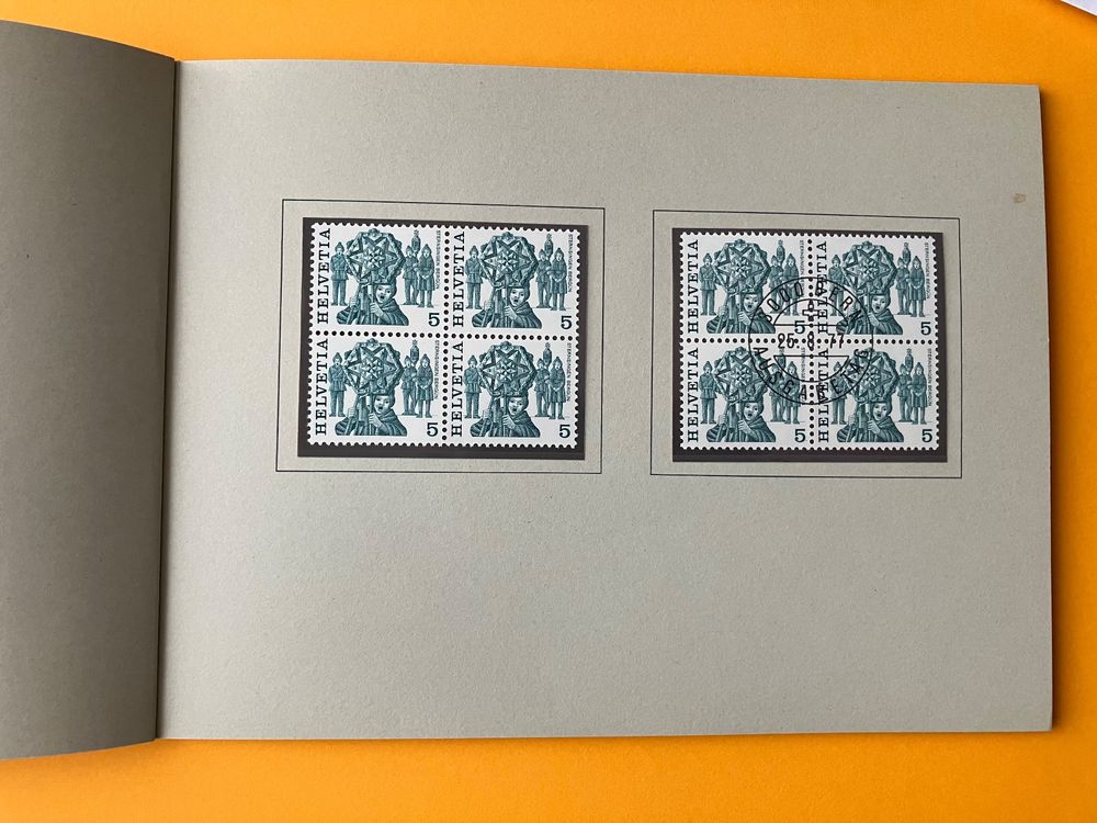 Heft Briefmarken Volksbräuche 1977 4er-Blöcke (Gebraucht) in Aarau für ...