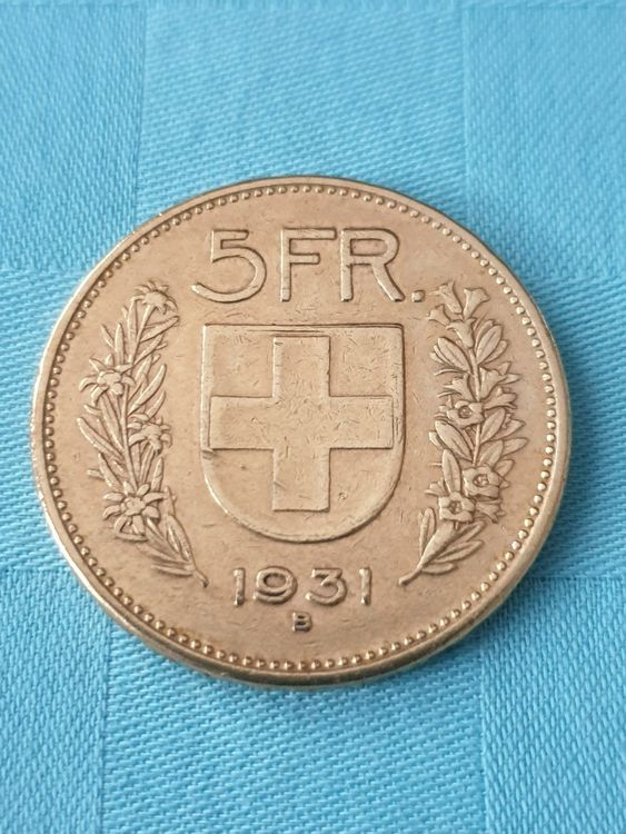 5 Franken 1931 B Schweiz vergoldet | Kaufen auf Ricardo
