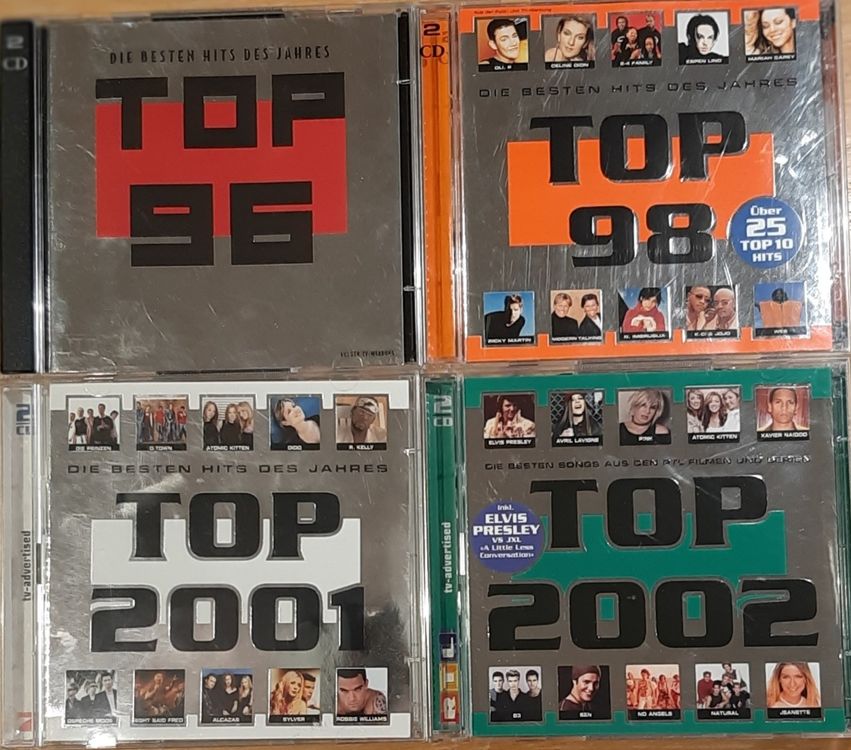 Top 96, Top 98, Top 2001, Top 2002, 4x Compilation Sampler (Gebraucht) in Amriswil für CHF 3.2 ...