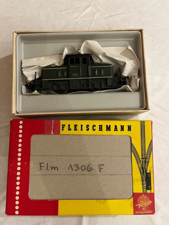 Fleischmann 1306 F Diesel Rangierlok grün 1306F OVP (Neu (gemäss Beschreibung)) in Schlieren für ...