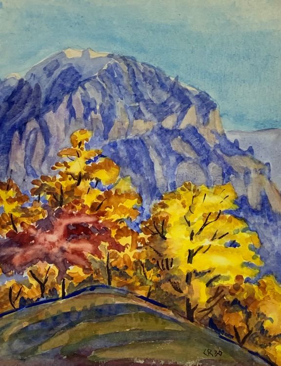 Christian Rohlfs (1849-1938) Aquarell Berglandschaft (Gebraucht) in Root für CHF 470 – nur ...