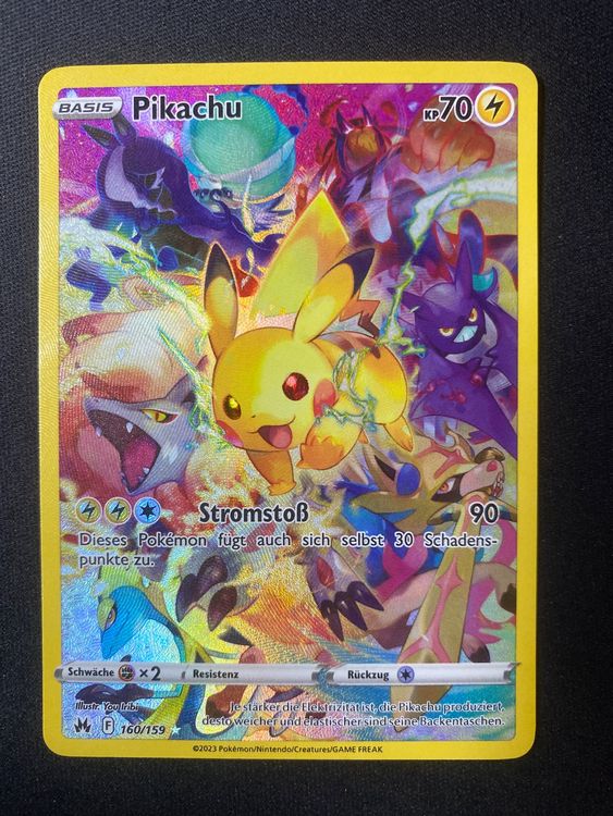 Pikachu 160 - Secret Rare - NM/MINT - Crown Zenith - DE (Neu (gemäss ...