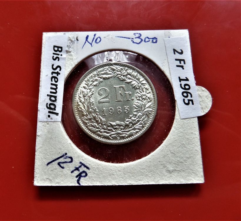 TOP Schweizer 2 Fr 1965 vorz-fast unz. | Kaufen auf Ricardo