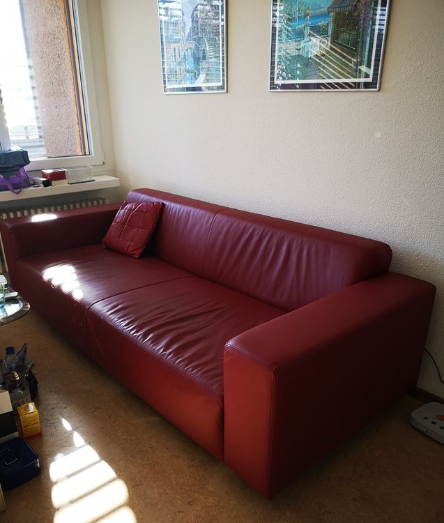 Echtleder Sofa (2 - 3 Sitzer) (Gebraucht) in Winterthur für CHF 100 – nur Abholung auf Ricardo ...