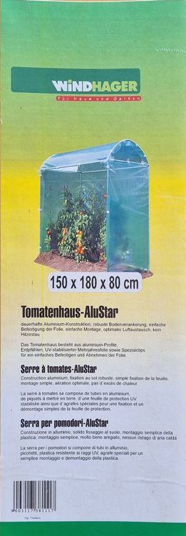 Windhager Tomatenhaus Alu Star originalverpackt (Neu und originalverpackt) in Mettmenstetten für ...