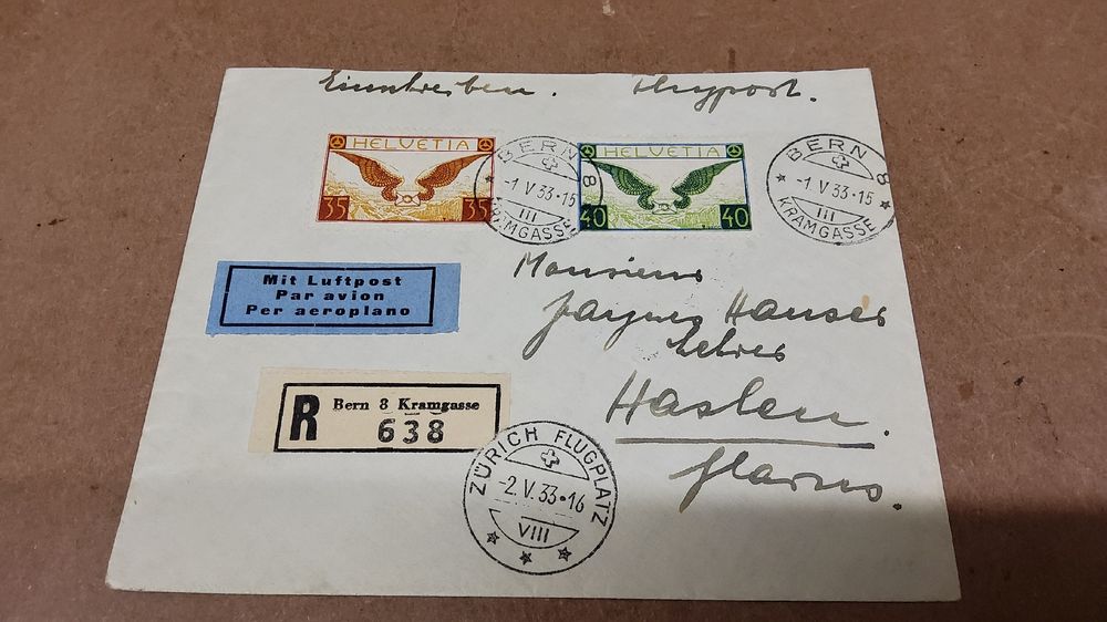 Antike Luftpost Brief 1933 - Seltene Sammlerstück Rarität! | Kaufen auf ...