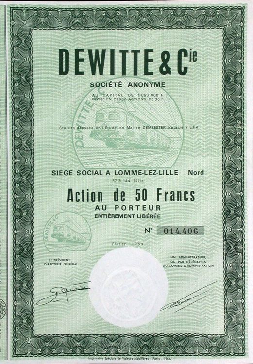 Dewitte & Cie. SA, Lomme-lez-Lille - 1963 | Kaufen auf Ricardo