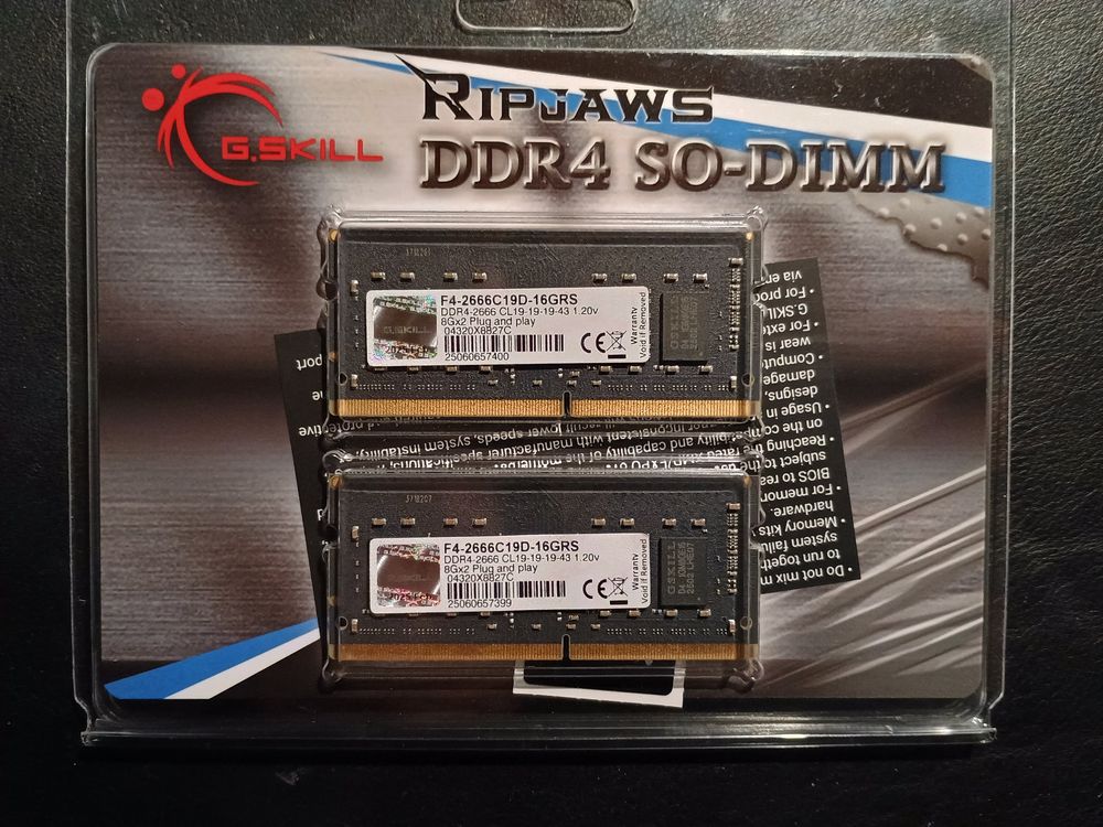G.SKILL Ripjaws DDR4 16 GB Kit (2 x 8 GB) SO-DIMM (Neu und ...