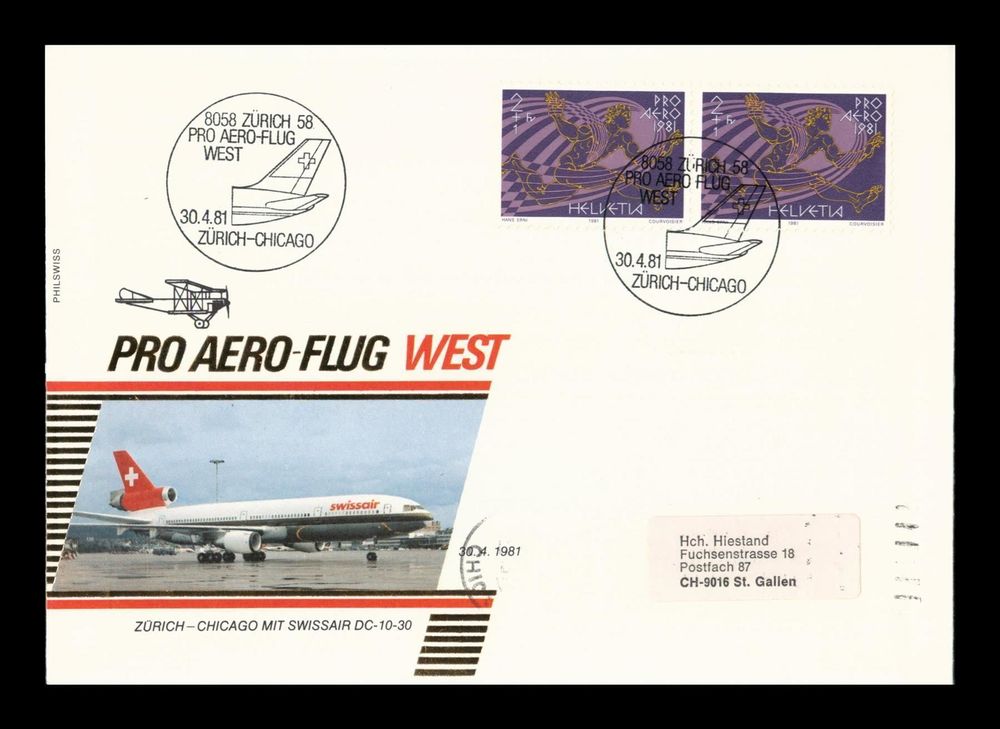 1981 SWISSAIR Flugpost Sternflüge PRO AERO (5 Briefe) LUXUS | Kaufen auf Ricardo