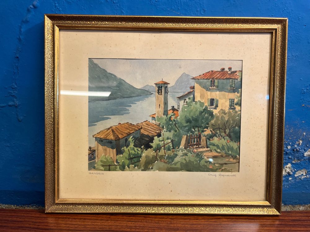Tableau peinture GANDRIA Orig. Aquarelle (Gebraucht) in Rolle für CHF 35 – nur Abholung auf ...