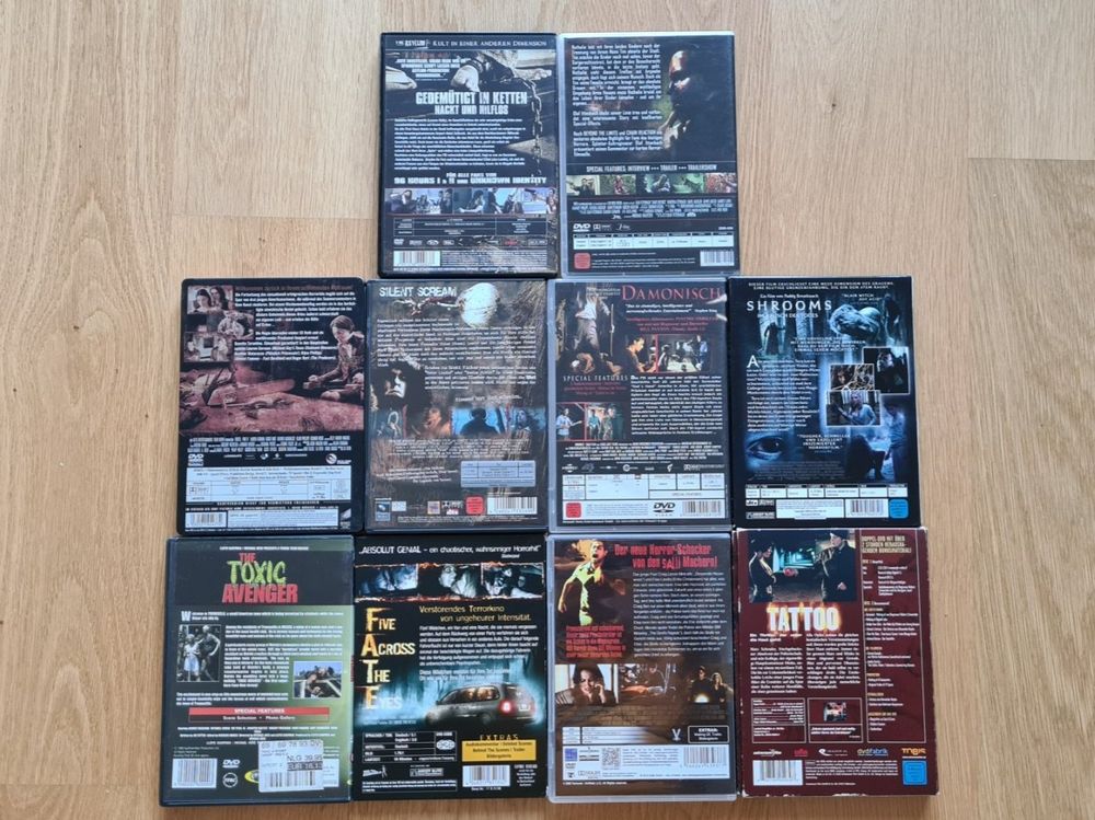Vintage Horror Film DVD Sammlung mit Raritäten 89/90er (Gebraucht) in Winterthur für CHF 42.9 ...