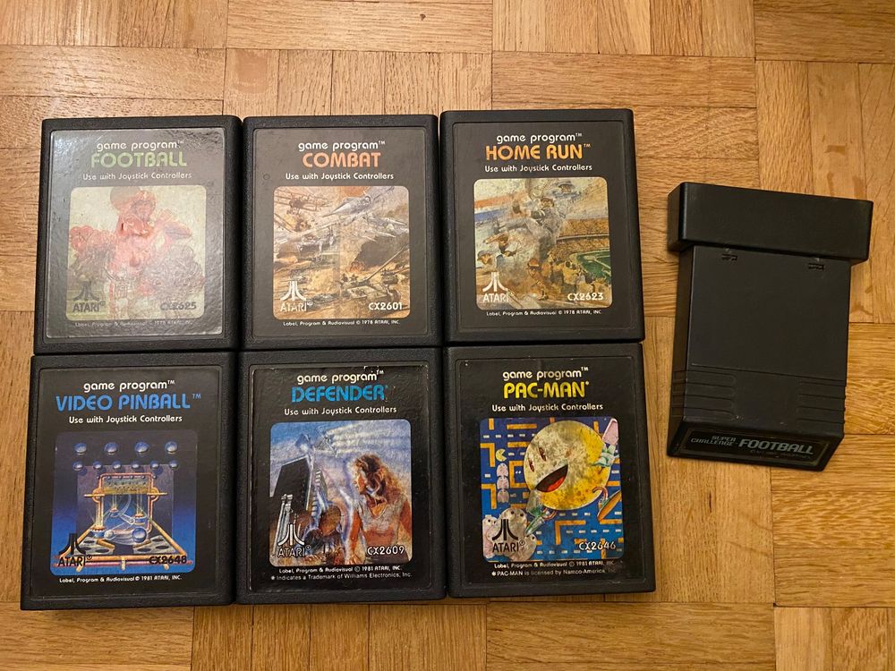 7x Atari 2600 Spiele — Combat, Defender, Pac Man, usw. | Kaufen auf Ricardo