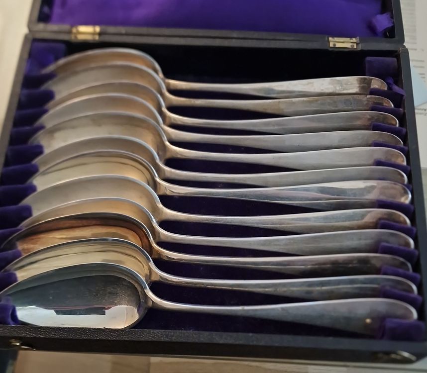 Antikes Silberbesteck, 12 Suppenlöffel, hochwertig (Gebraucht) in wallisellen für CHF 187 – mit ...