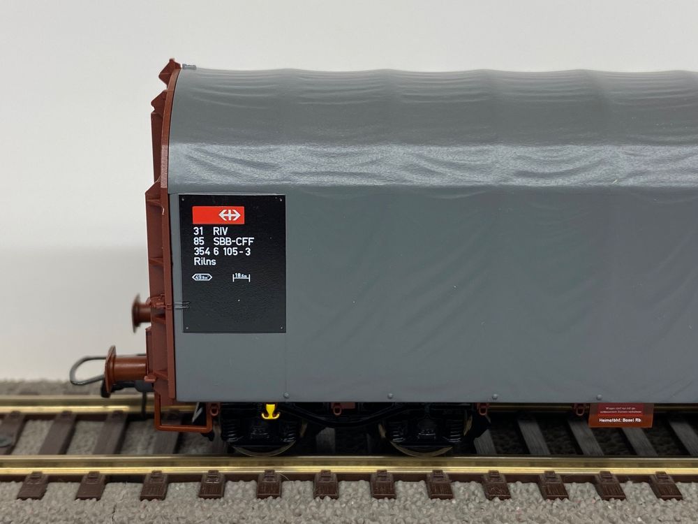2 x Roco 47606 (H0 GS) SBB Schiebeplanenwagen Rilns (Gebraucht) in ...