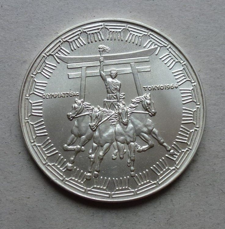 Medaille ++ 18. Olypic Games Tokyo 1964 - 29,8 Gr. Silber (Gebraucht ...