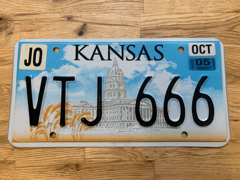 Nummernschild USA Kansas 666 (Gebraucht) in Oberrohrdorf für CHF 39 ...