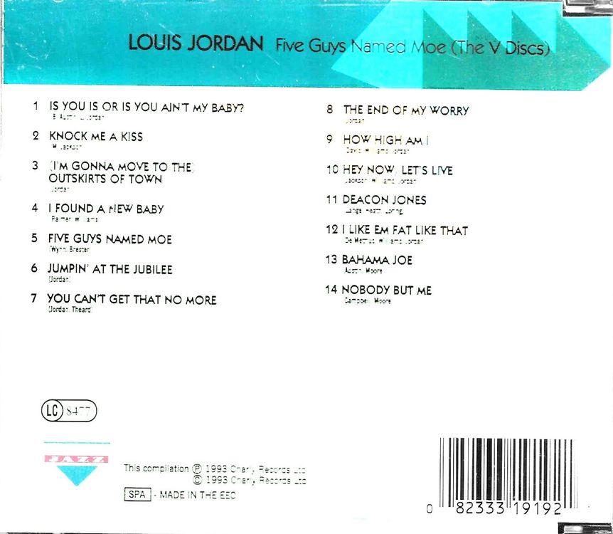 Louis Jordan - Five Guys Named Moe (Gebraucht) in Savagnier für CHF 3 ...