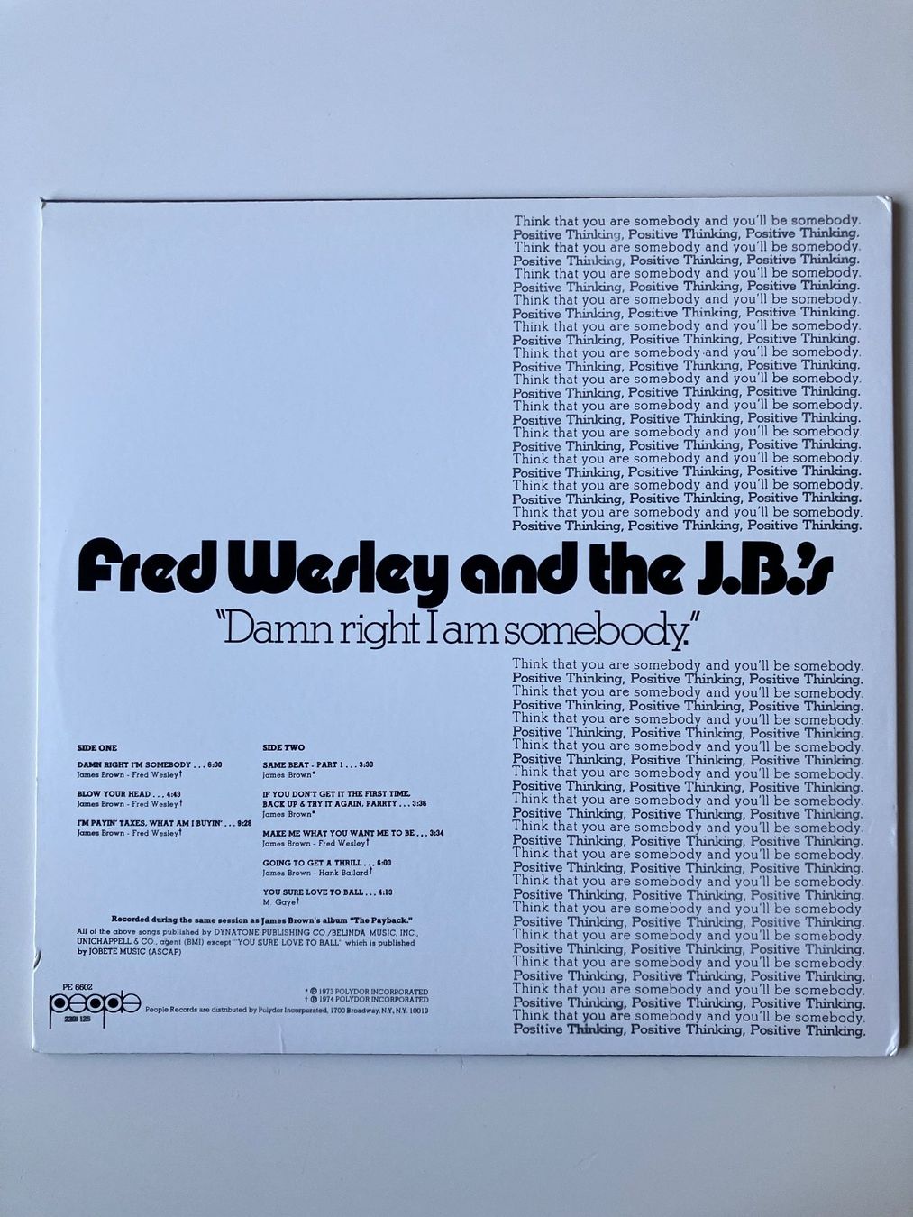 Fred Wesley And The J.B.'s –Damn Right I Am Somebody (RI) LP (Gebraucht ...